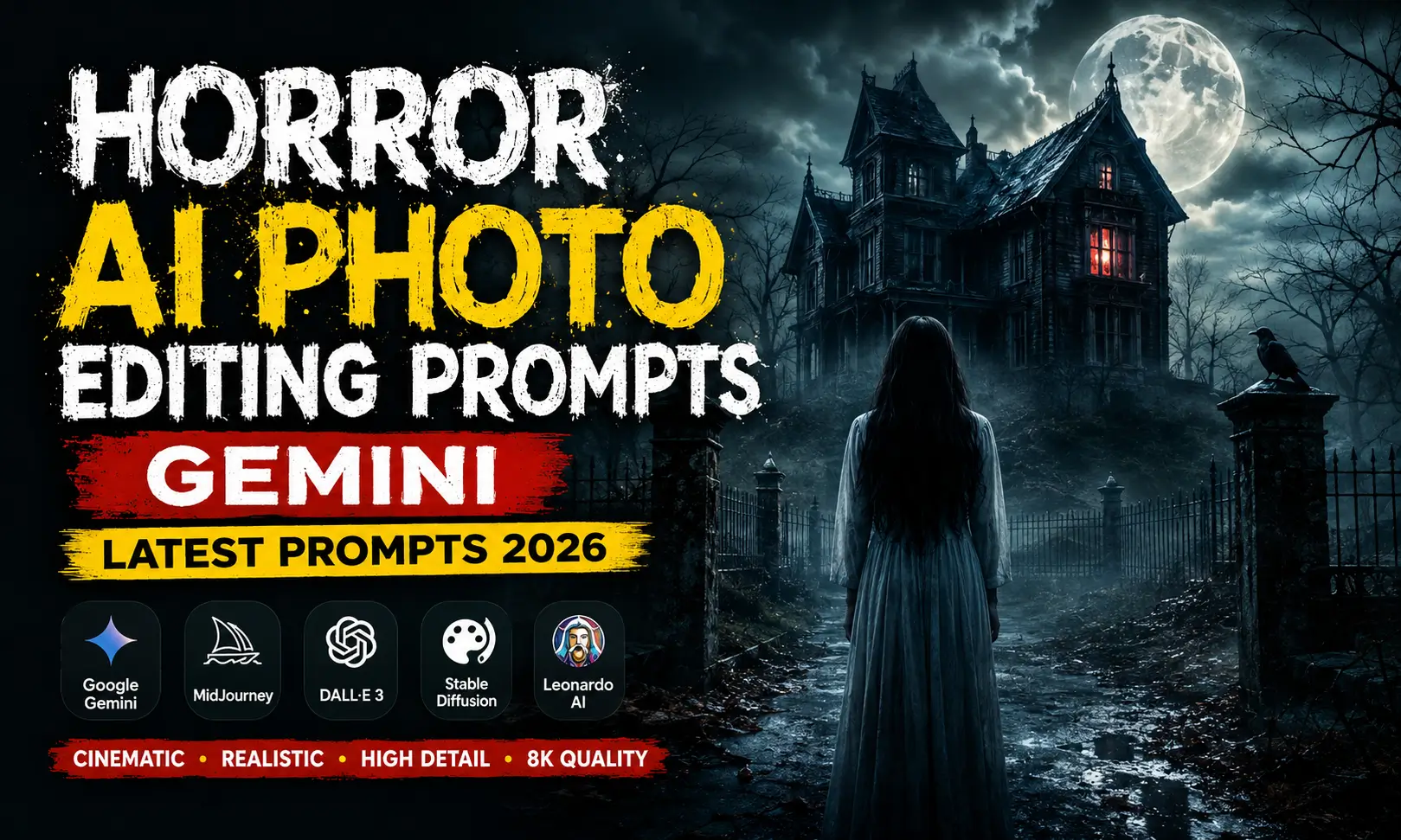 Horror AI Photo Editing Prompts Gemini 2026 | Viral Ideas - VM Editor